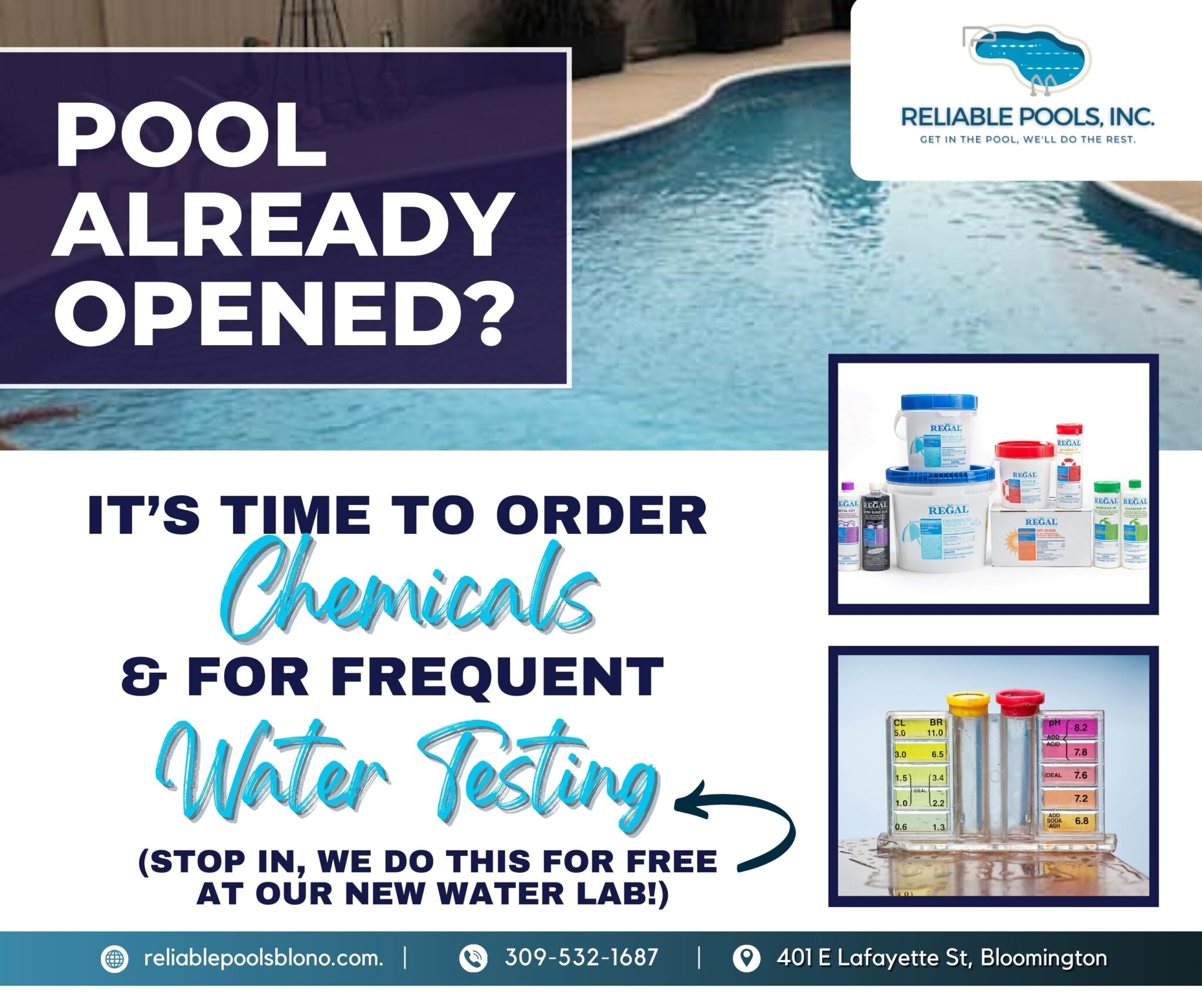 #1 Pool Company in Bloomington-Normal,IL | Reliable Pools, Inc